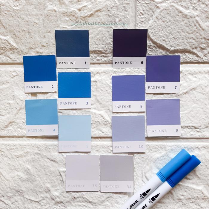 Jual Pantone Sticker - Stiker Palet Warna - Blue - Kota Surabaya ...