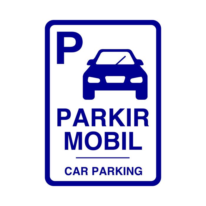 Jual RAMBU PARKIR MOBIL - CAR PARKING 35CM X 50CM PLAT ALUMUNIUM - Kota ...