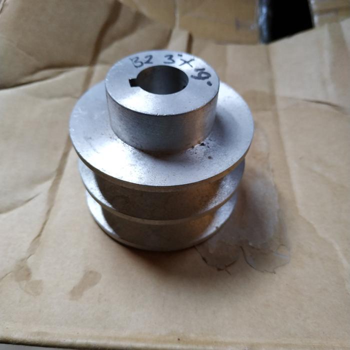 Jual Pulley puly B2 - 3 inch as 19 mm pully alumunium as 19mm - 24mm ...