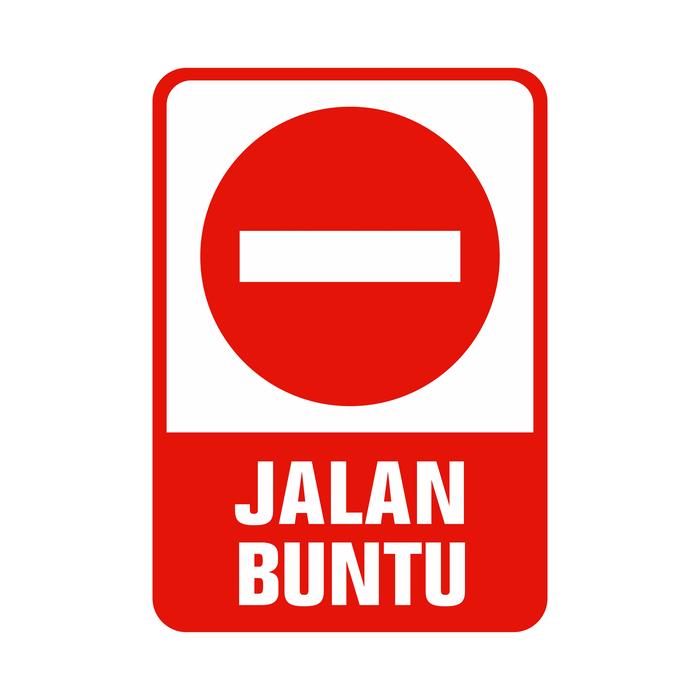 Jual RAMBU JALAN BUNTU 35CM X 50CM PLAT ALUMUNIUM - Kota Bandung ...