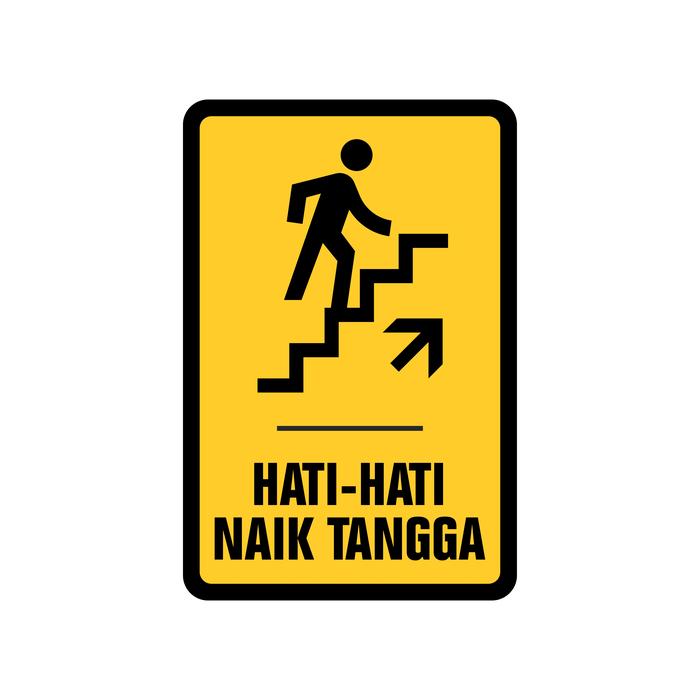 Jual RAMBU HATI-HATI NAIK TANGGA 20CM X 30CM PLAT ALUMUNIUM - Kota ...