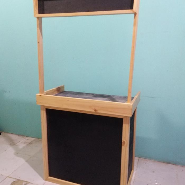 Jual Booth vintage portable - booth jualan kayu jati belanda 80cm putih ...