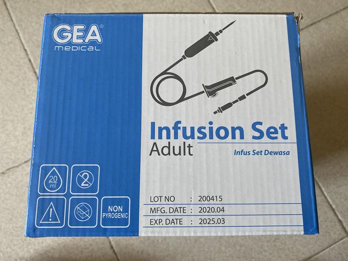 Jual GEA Infusion Set Dewasa | Infus Set Adult GEA | Selang Infus GEA ...
