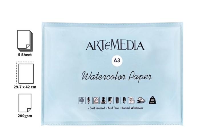 Jual Kertas Cat Air A3 - Watercolor Paper Artemedia - Kab. Bekasi - TAP ...