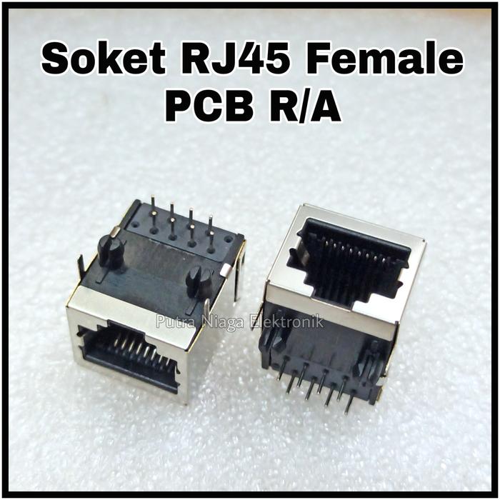 Jual Soket RJ45 Female PCB Right Angel R/A Metal Shielded - Kota ...