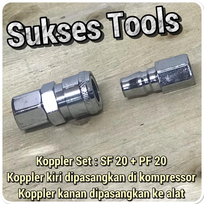 Jual Koppler Coupler SF 20 - PF 20 u/ Selang Kompressor Angin Recoil ...