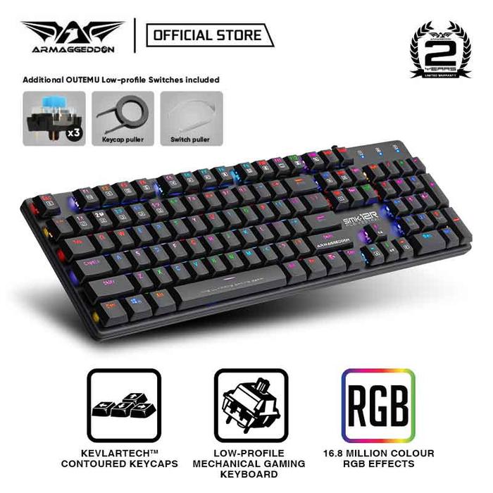 Jual Keyboard Gaming Armageddon Psychkestrel Smk 12 Black switch - Kota ...
