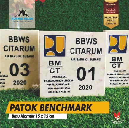 Jual PATOK BENCHMARK / TITIK REFERENSI GEODETIK BATU MARMER ASLI 15 x ...