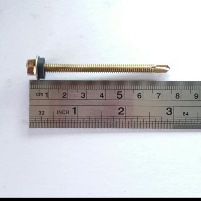 Jual skrup roofing baut atap spandek 7 cm baja ringan sekrup steel ...