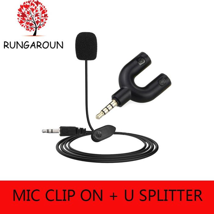 Jual Microphone Klip On Handphone Laptop Komputer Mic Clip on plus ...