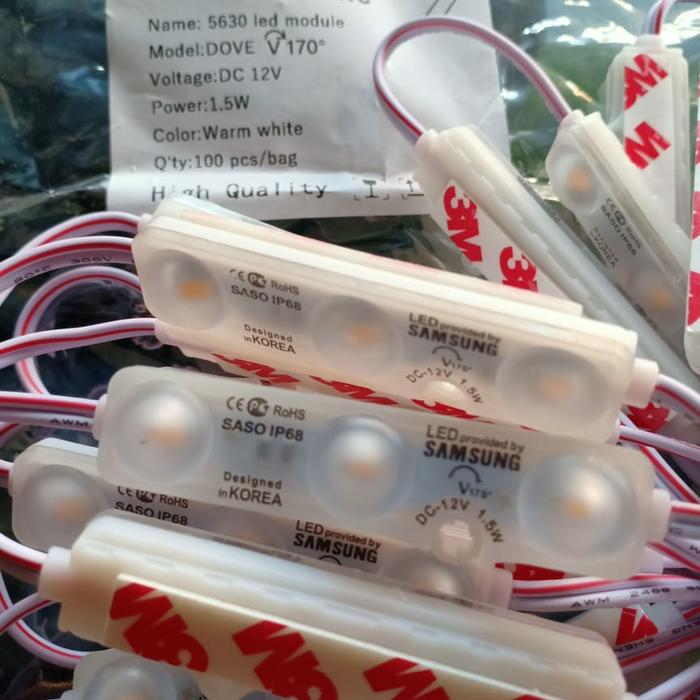 Jual led module Samsung 3 led warm white mata besar 12V - Jakarta Barat ...