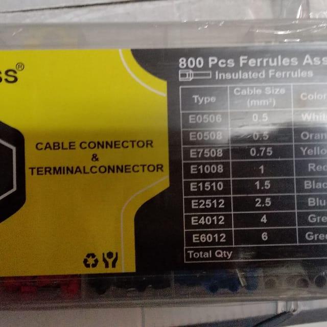 Jual Assortment ferrules 800 pcs tss / skun set / skun murah - Jakarta ...
