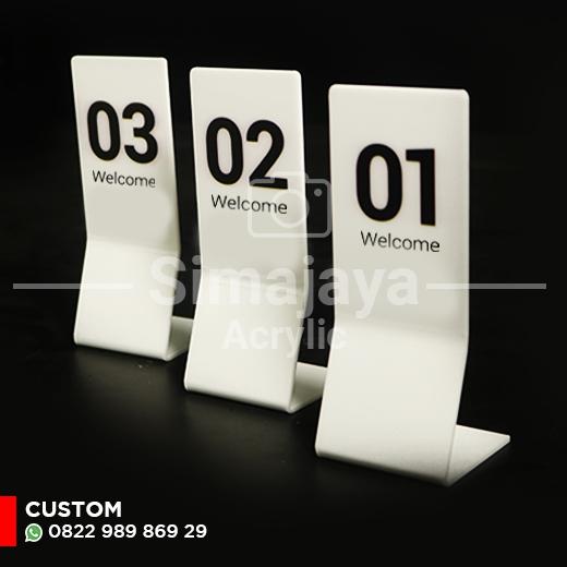 Jual nomer meja Akrilik /nomor meja acrylic / nomor meja akrilik CV001 ...