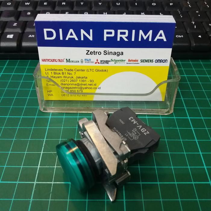 Jual Schneider Pilot Lamp XB4BVM3 230-240vac Hijau - Jakarta Barat ...