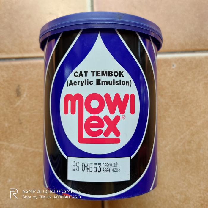 Jual CAT TEMBOK INTERIOR MOWILEX EMULSION 1L WARNA GERANIUM BS04E53 - 1 ...