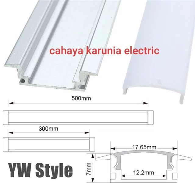 Jual Cover lampu led strip alumunium bentuk U cover susu 1 M - Jakarta ...