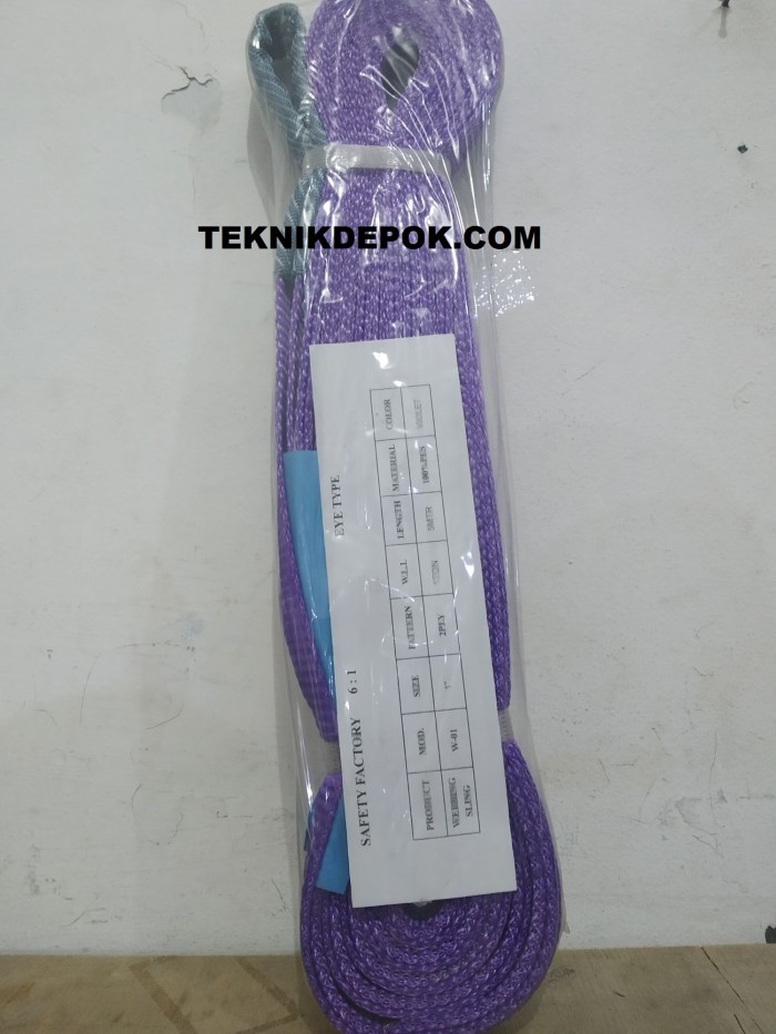 Jual Webbing Sling 1 Ton x 1 inch x 5 Meter Sling Kain Cargo Tali ...