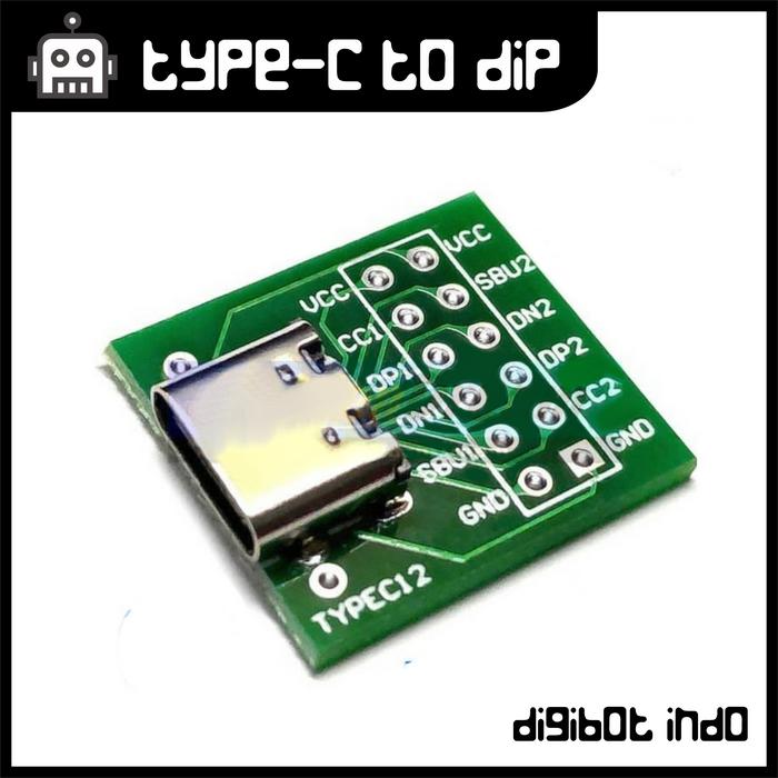 Jual ‌PCB USB Type C to DIP Adapter v2 - Kab. Kudus - DigiBot Indo ...
