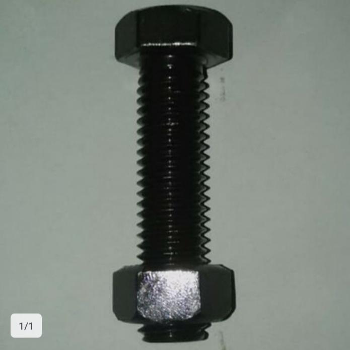 Jual Baut mur 5/8 x 2"inch ( 5/8 x 50 mm ) baut hitam - Jakarta Pusat ...