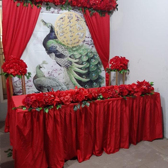 Jual sangjit / dekorasi sangjit / backdrop sangjit peacock 2m - Kota ...