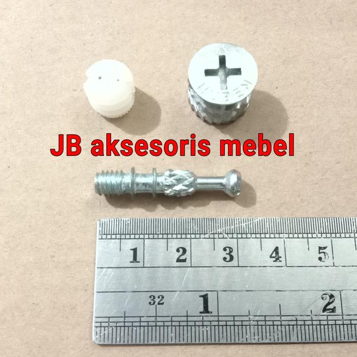 Jual SKRUP BAUT MINIFIX NANAS 3 cm / MINIFIK MEBEL 30 mm SOCKET CASING ...