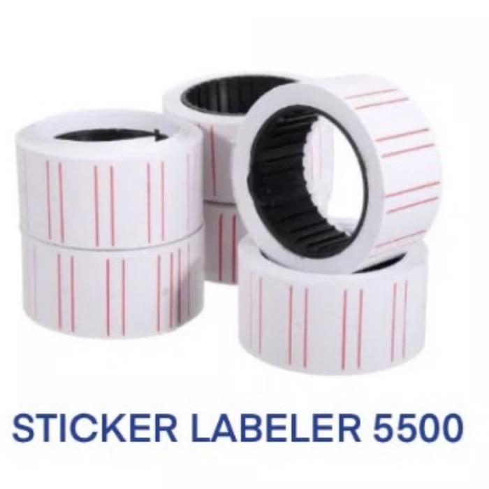 Jual KERTAS STICKER LABEL harga 1 baris line isi refill price label ...