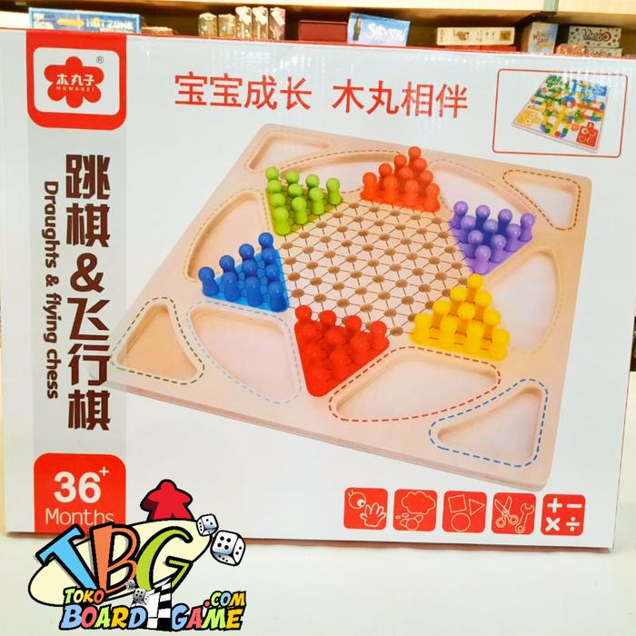 Jual Droughts & Flying Chess Board Game - Ludo & Halma - High Quality ...