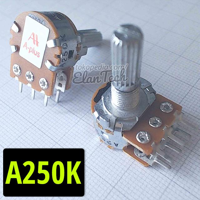 Jual A250k Potensio A-Plus Aplus Stereo Potensiometer A 250k ElanTech - Jakarta Pusat - ELANTECH ...