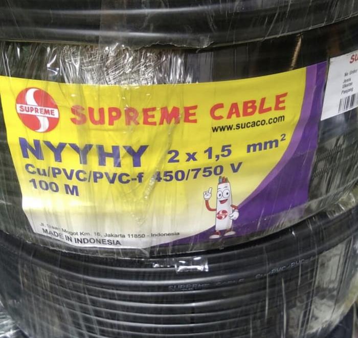 Jual kabel listrik nyyhy 2x1.5 supreme lindo metal NYYHY 2x1,5mm SNI - Jakarta Pusat - Fania ...