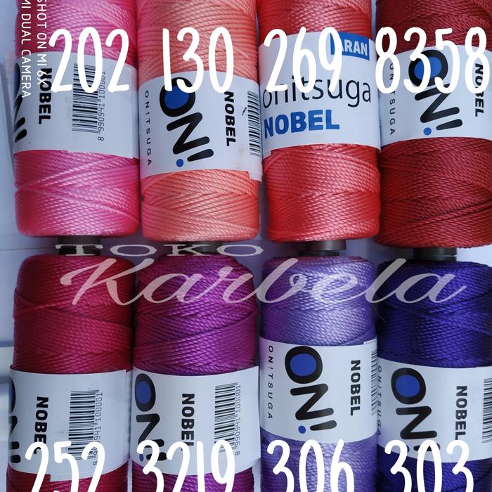 Jual Benang rajut nilon ONITSUGA NOBEL mengkilap D27 berat 100 grm ...
