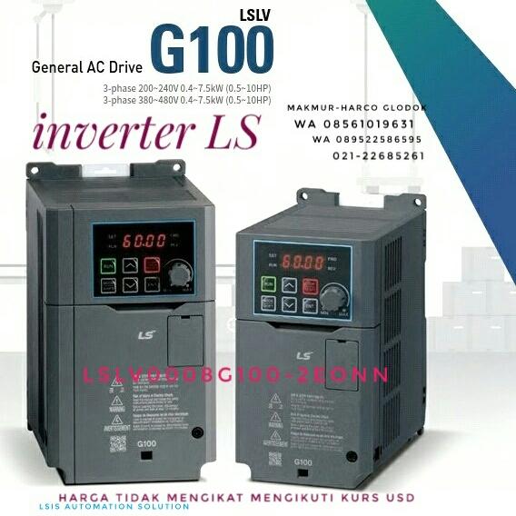 Jual Inverter LS -LSLV0008G100-2EONN-0.75Kw-1HP-1.9KVA-5A-3PH-200-230V ...