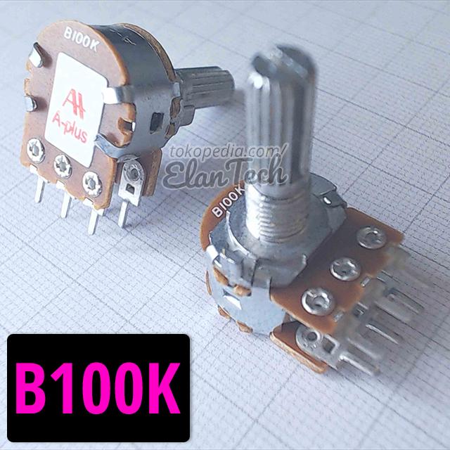 Jual B100k Potensio A-Plus Aplus Stereo Potensiometer B 100k ElanTech ...