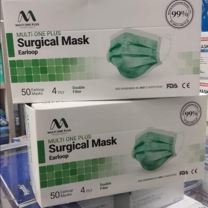 Jual surgical mask 4 ply masker medis multi one plus - Kota Depok ...