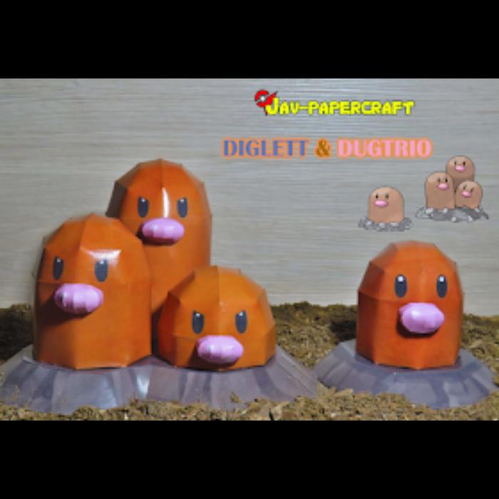 Jual Pokemon Diglett And Dugtrio Papercraft - Kab. Bekasi - Papercraft ...
