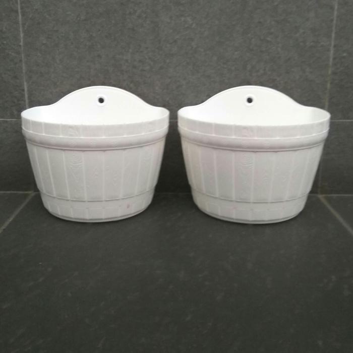 Jual POT DINDING PUTIH/POT TEMPEL PUTIH/ POT GANTUNG DINDING PUTIH ...