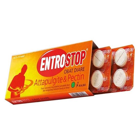 Jual Entrostop Tablet Dewasa - Attapulgit 650 mg/Pectin 50 mg - Obat ...