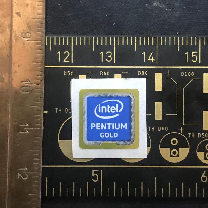 Jual Sticker stiker logo Pentium Gold 2019 ukuran kecil - Kota ...