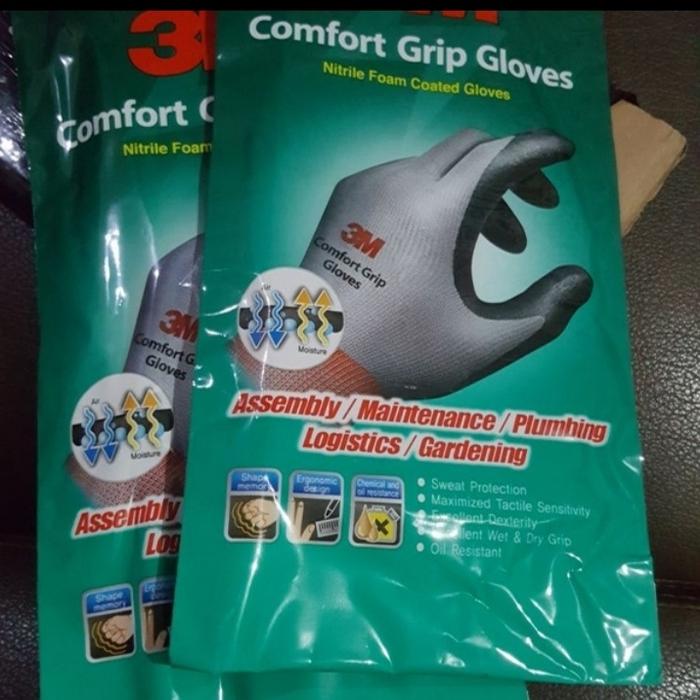 Jual sarung tangan 3M comfort grip glove.nitrile foam coated glove abu ...