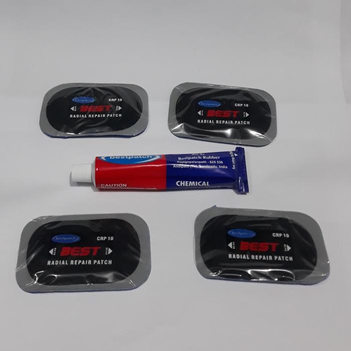 Jual Paket tambal ban tubeless TIP TOP BESTPATCH CRP 10 + lem 30ml ...