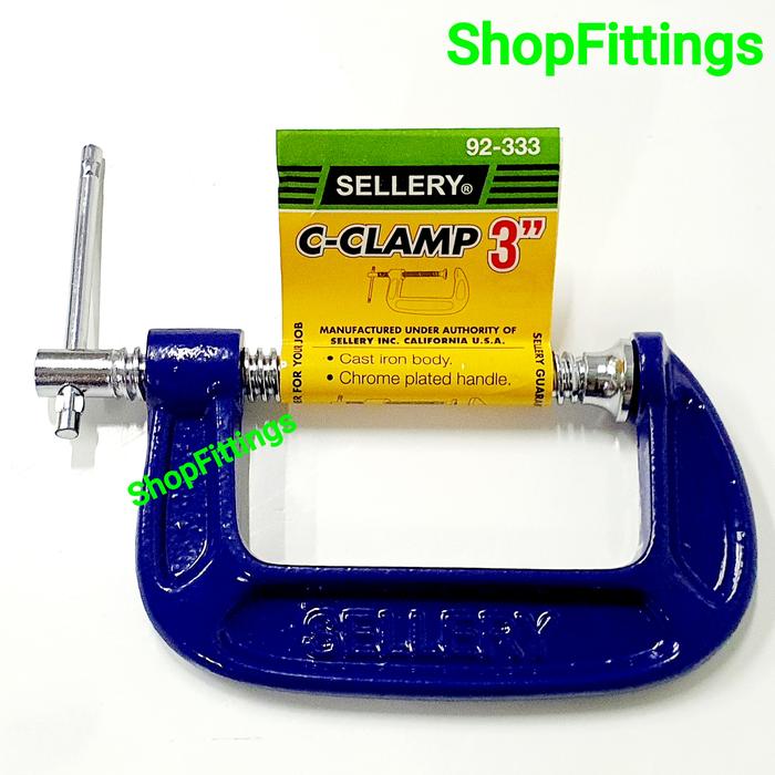 Jual SELLERY 92 333 C Klem G Clamp 3 inch Catok Ulir Press Jepit Besi ...