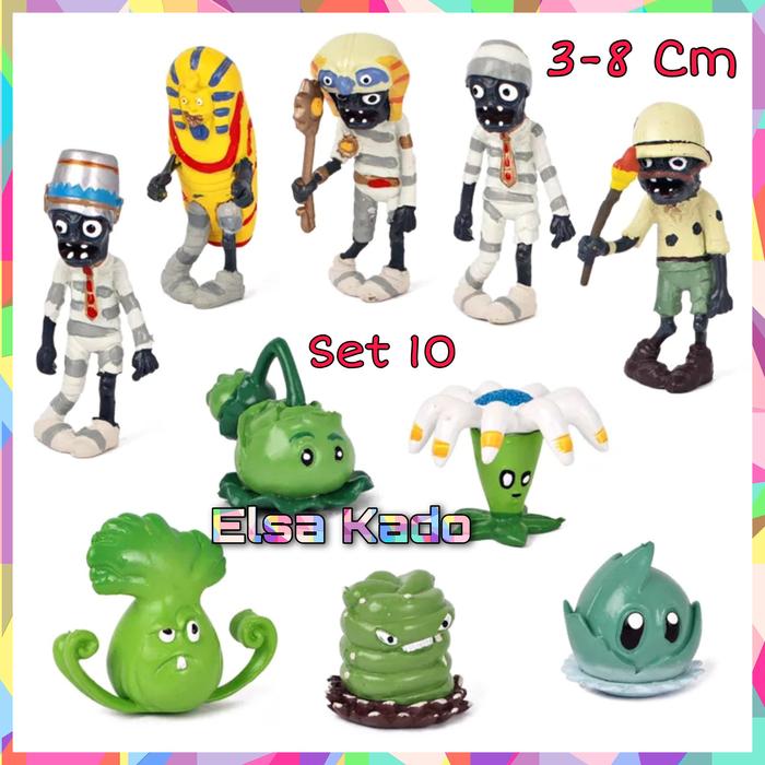 Jual Action Figure Plants Vs Zombies Set 10 Mainan Plant vs Zombie ...