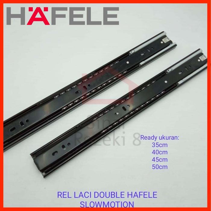 Jual 35 cm HAFELE Rel Laci Double SLOW MOTION Soft Close Ball Bearing ...