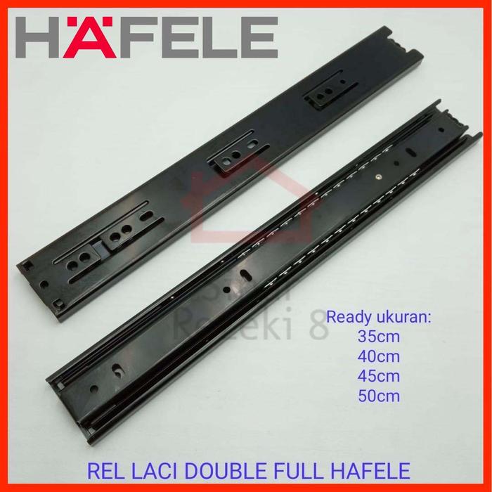 Jual 35 cm Rel Laci Double HAFELE / Full Extension Ball Bearing Track ...