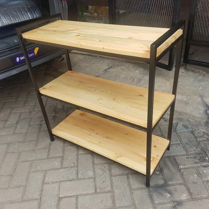 Jual jual rak besi kayu jati belanda - Kota Bekasi - hsw booth ...
