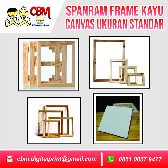 Jual Spanram Span Ram Bingkai Frame Kayu Kanvas Ukuran Custom - Kota ...