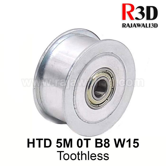 Jual HTD5M Pulley Idler Timing Belt Tension W15 D25.5 B8 20T Toothless ...