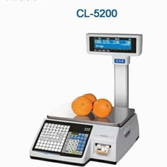 Jual timbangan buah swalayan label printing label sticker CAS CL-5200P ...