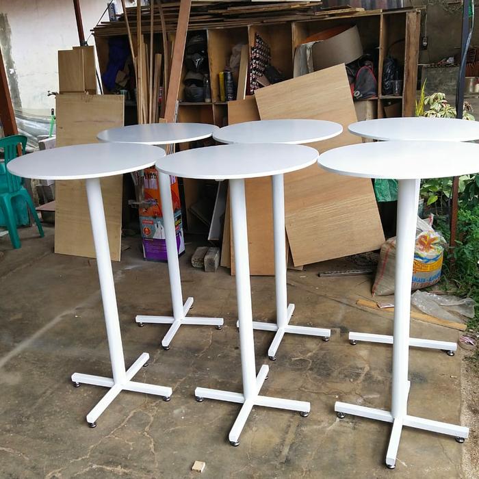 Jual Meja Cafe Resto Bulat Diameter 60cm Tinggi 110cm / Meja Bar - Kota ...