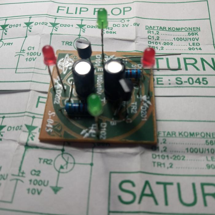 Jual Sudah disolder KIT Flip Flop 4 LED PCB dan Komponen Lengkap - Kab ...