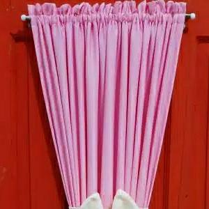 Jual tirai jendela minimalis gorden kupu kupu ikat tengah - pink ...